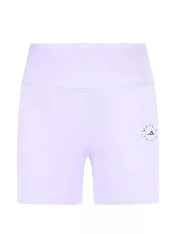Adidas By Stella McCartney High-waist Logo Shorts - Purple