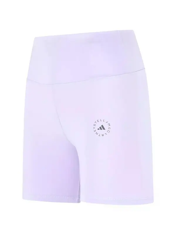 Adidas By Stella McCartney High-waist Logo Shorts - Purple