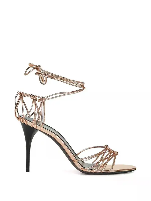 Saint Laurent Babylone Strappy Sandals - Pink