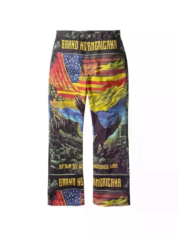 WHO DECIDES WAR Film Graphic Trousers - Black