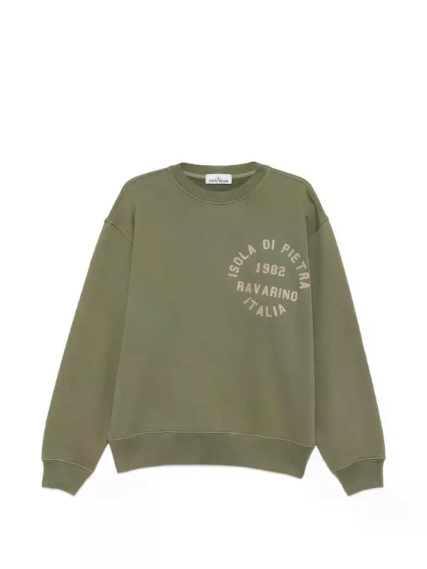 Stone Island Text-embroidered Sweatshirt