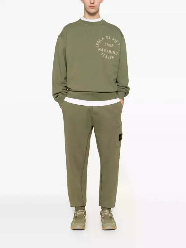 Stone Island Text-embroidered Sweatshirt
