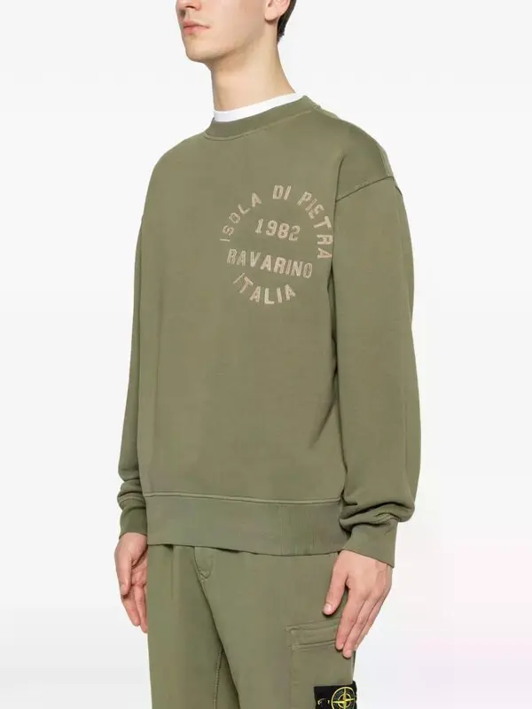 Stone Island Text-embroidered Sweatshirt
