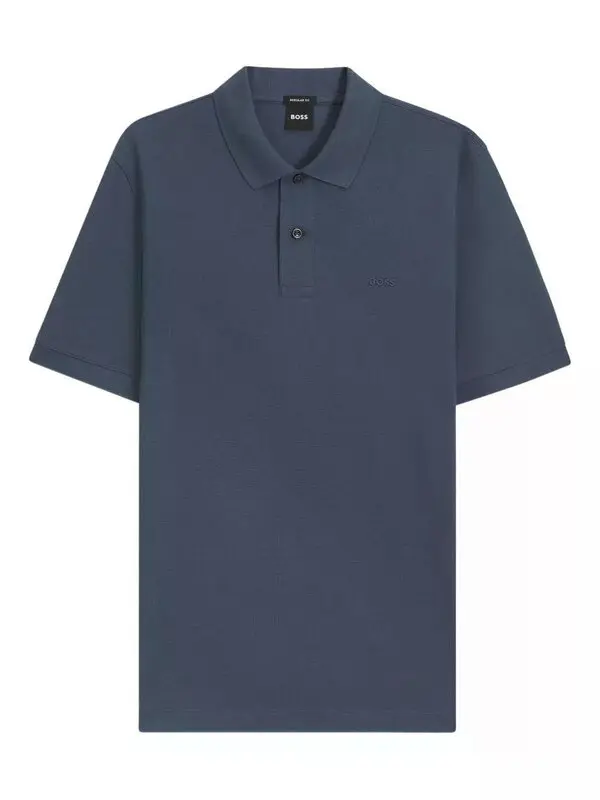 BOSS Buttoned Polo Shirt - Blue
