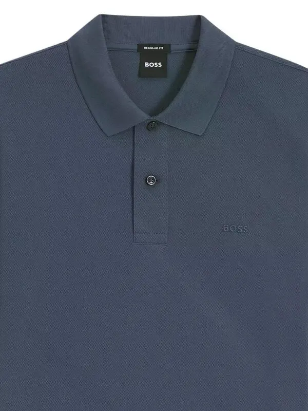 BOSS Buttoned Polo Shirt - Blue