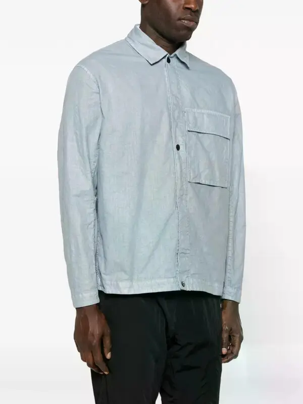 Stone Island Chest-pocket Shirt Jacket - Blue