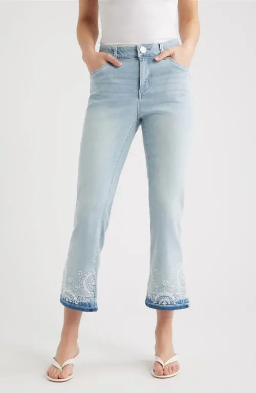Wit & Wisdom High Waist Ankle Bootcut Jeans - Powder Blue Artisanal