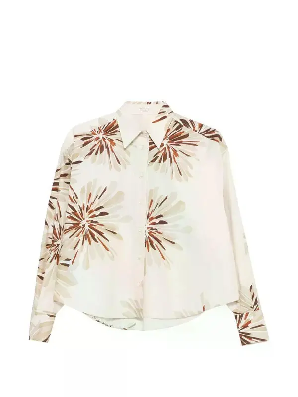 Brunello Cucinelli Floral Print Shirt