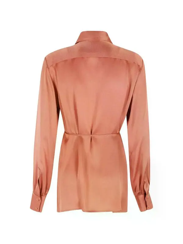 SEMICOUTURE Tie-waist Shirt - Orange