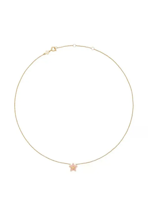Tory Burch Forget Me Not Star Pendant Necklace - Gold