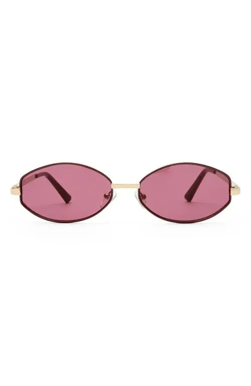 AIRE Objective 53mm Oval Sunglasses - Gold/burgundy Mono
