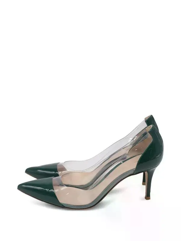 GIANVITO ROSSI Plexi Pointed-toe Heeled Pumps