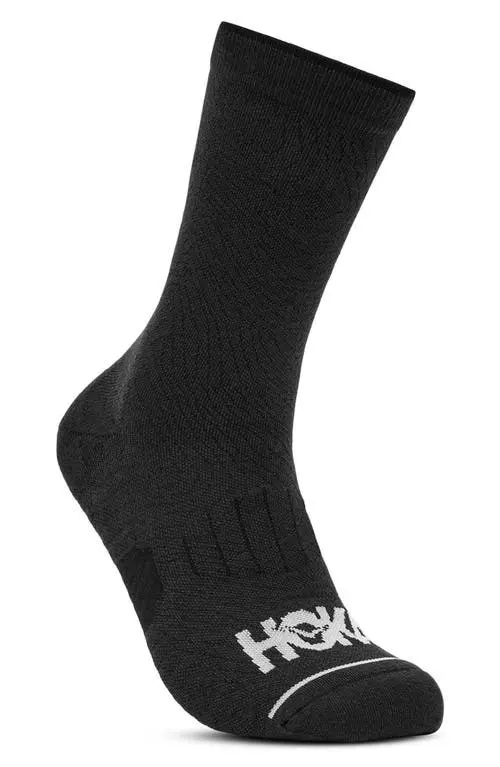 HOKA® Run 3-pack Crew Socks - Black/black/black