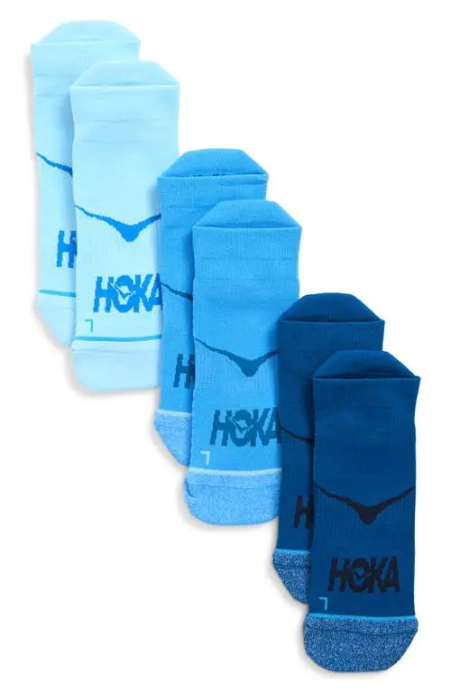 HOKA® Run 3-pack No-show Socks - Hazy Blue/soft Cobalt/blue