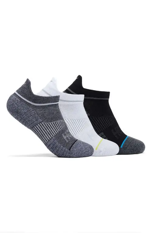HOKA® Run 3-pack No-show Socks - White/black/grey