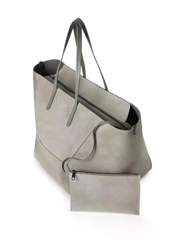 Brunello Cucinelli Large Suede Tote Bag - Green