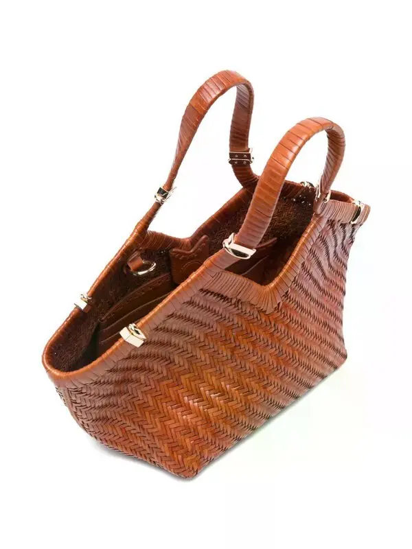 Benedetta Bruzziches Woven Leather Tote - Brown