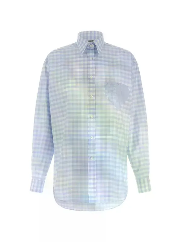Moschino Heart Vichy Shirt - Blue