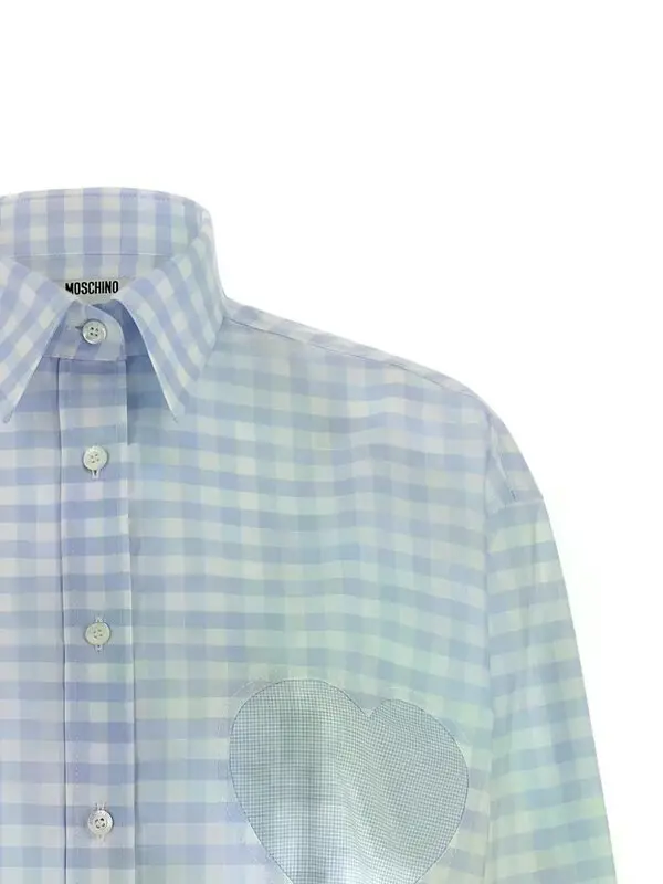 Moschino Heart Vichy Shirt - Blue