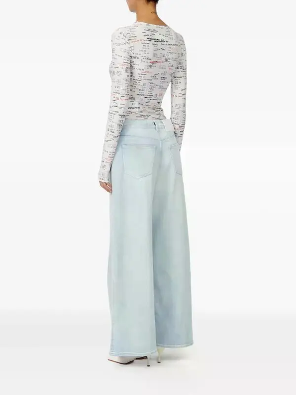 MAISON MARGIELA Five-pocket Wide Leg Trousers - Blue