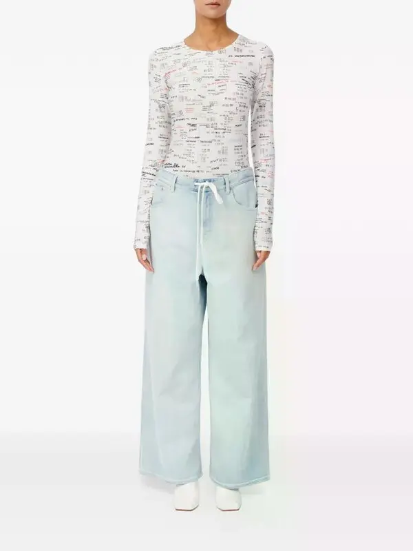 MAISON MARGIELA Five-pocket Wide Leg Trousers - Blue