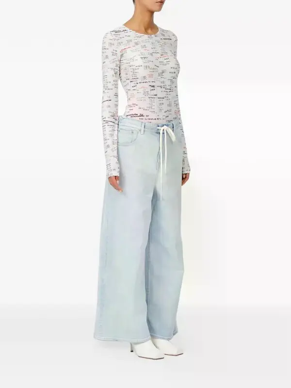 MAISON MARGIELA Five-pocket Wide Leg Trousers - Blue
