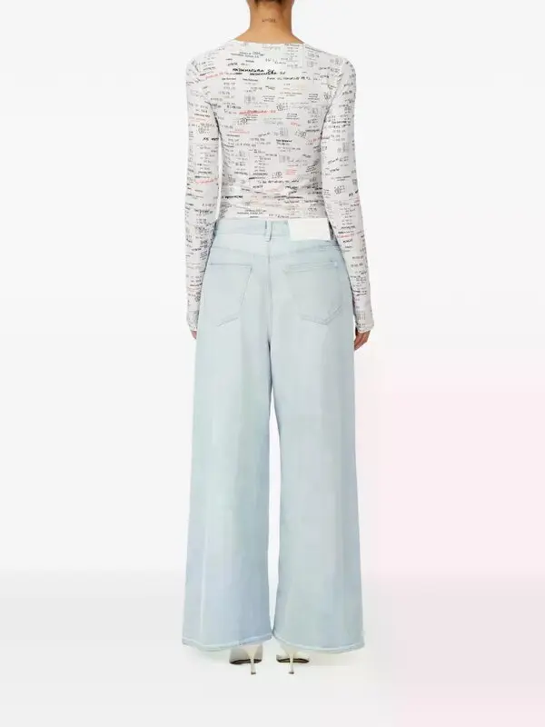 MAISON MARGIELA Five-pocket Wide Leg Trousers - Blue