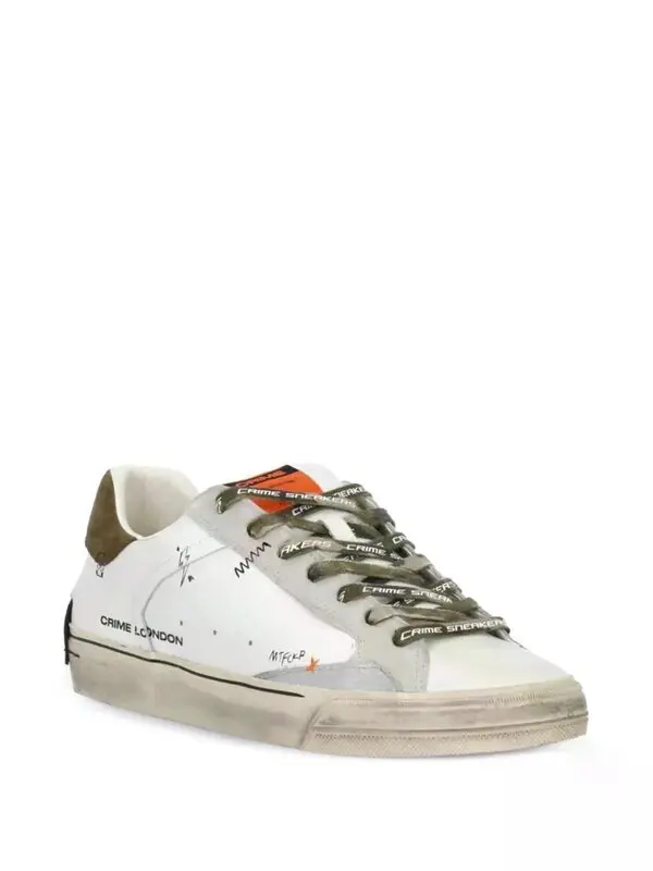 CRIME LONDON Lace-up Deconstructed Sneakers