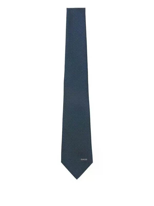 Gucci Patterned Neck Tie - Blue