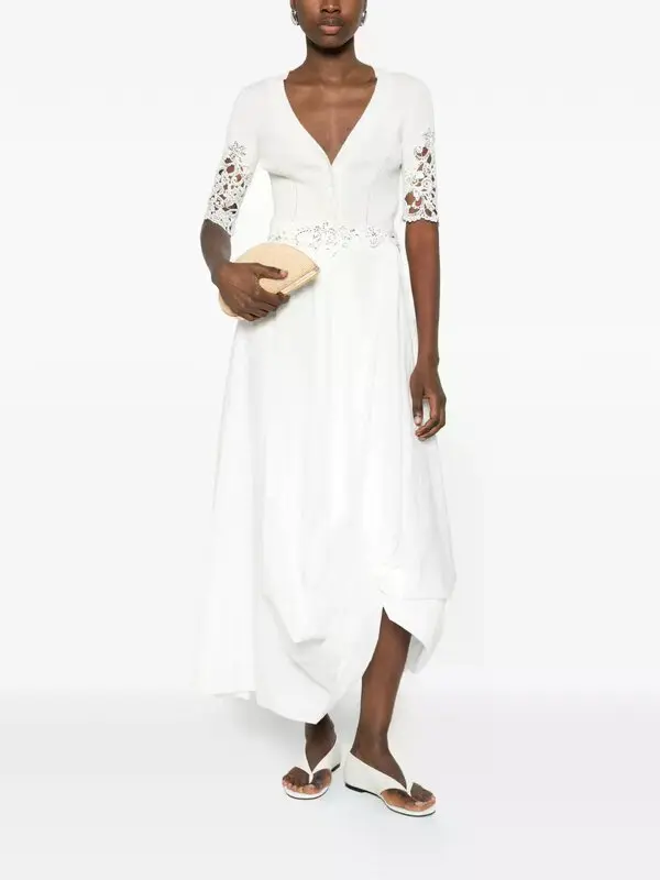 Ermanno Scervino Lace Cotton Cardigan