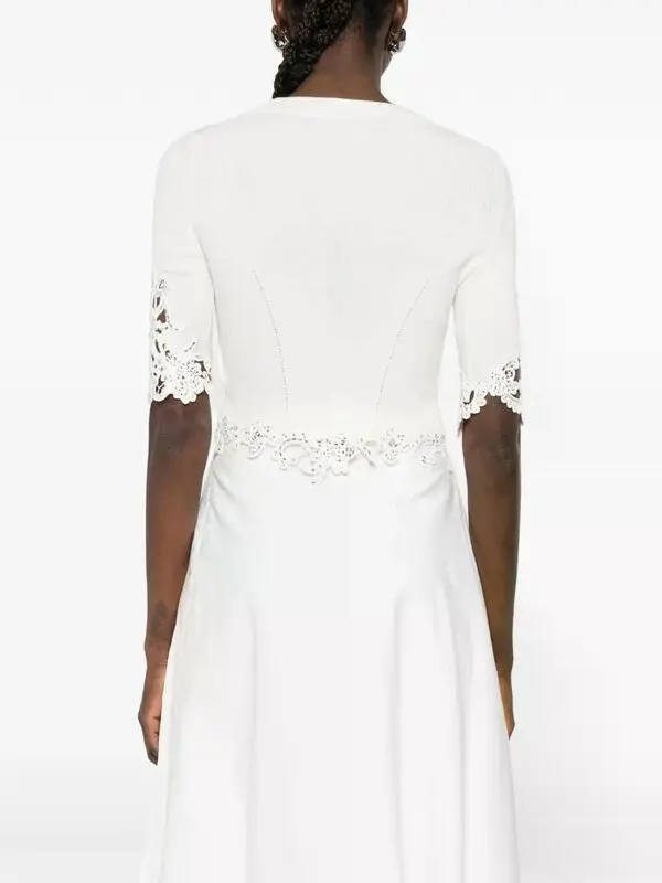 Ermanno Scervino Lace Cotton Cardigan