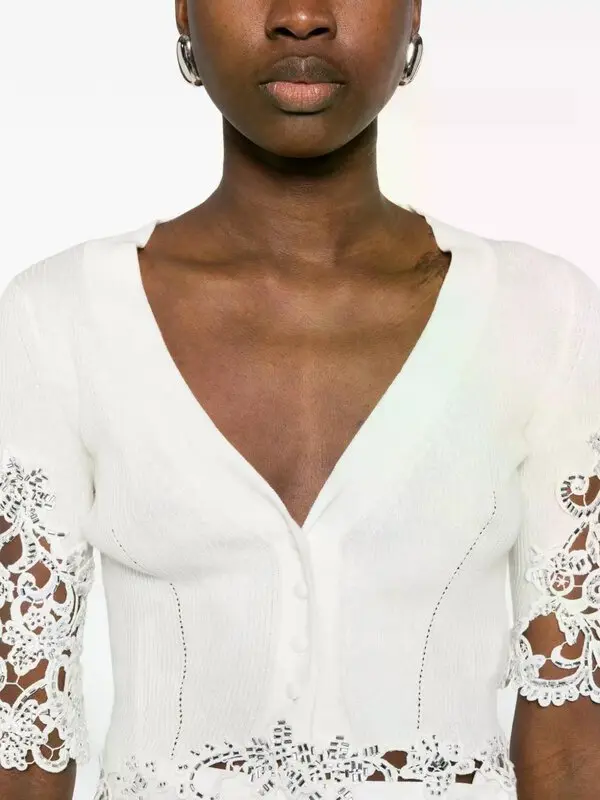 Ermanno Scervino Lace Cotton Cardigan