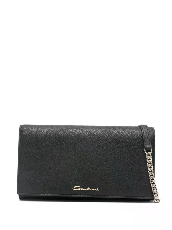 Santoni Leather Wallet - Black