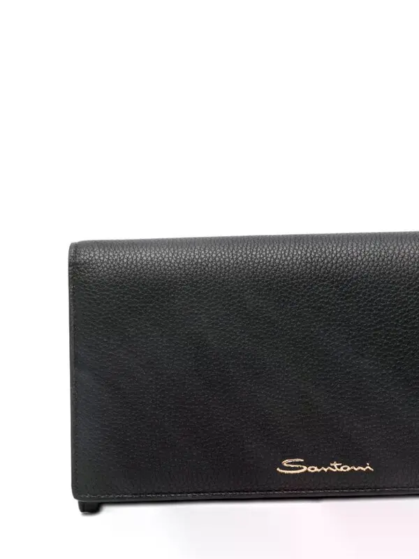 Santoni Leather Wallet - Black
