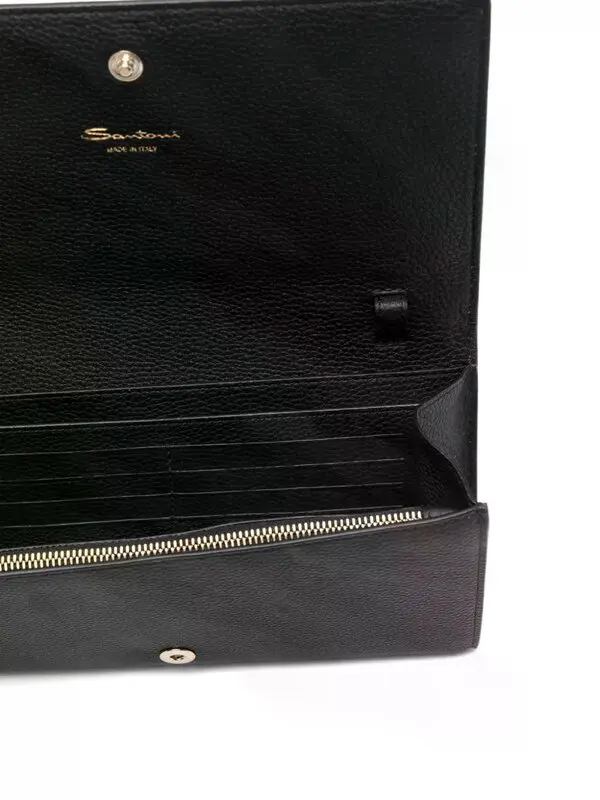 Santoni Leather Wallet - Black