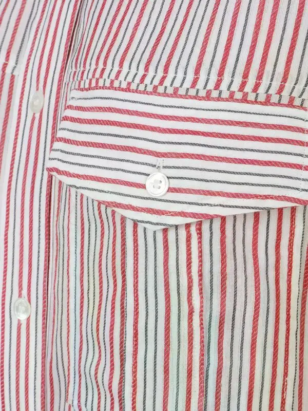 MARANT ETOILE Striped Chest-pocket Shirt Dress