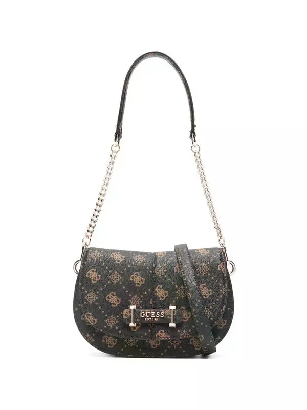 Guess Carrie Monogram Chain Shoulder Bag
