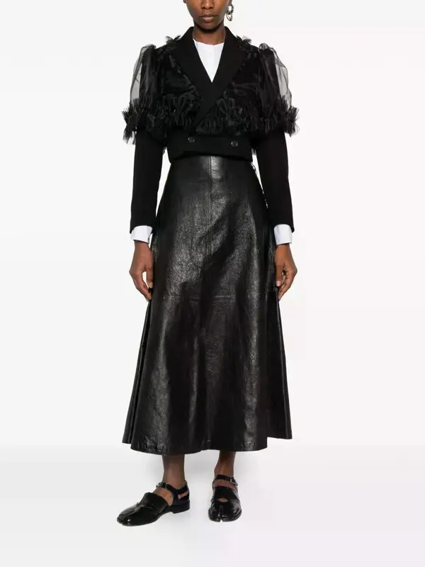 Noir Kei Ninomiya Ruffled Cropped Jacket