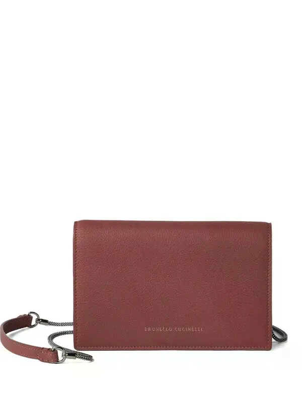 Brunello Cucinelli Leather Chain Wallet - Brown
