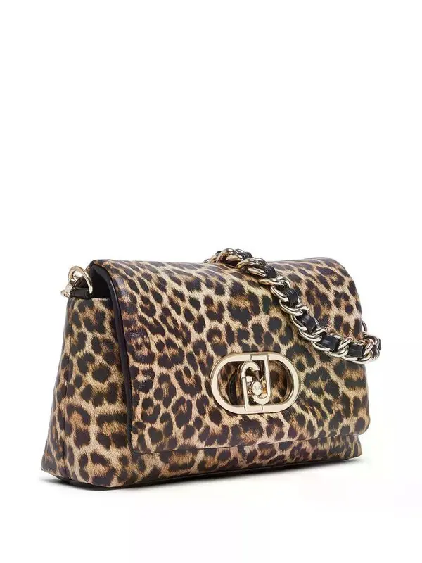 Liu Jo Animal-print Shoulder Bag With Chain Strap - Neutrals