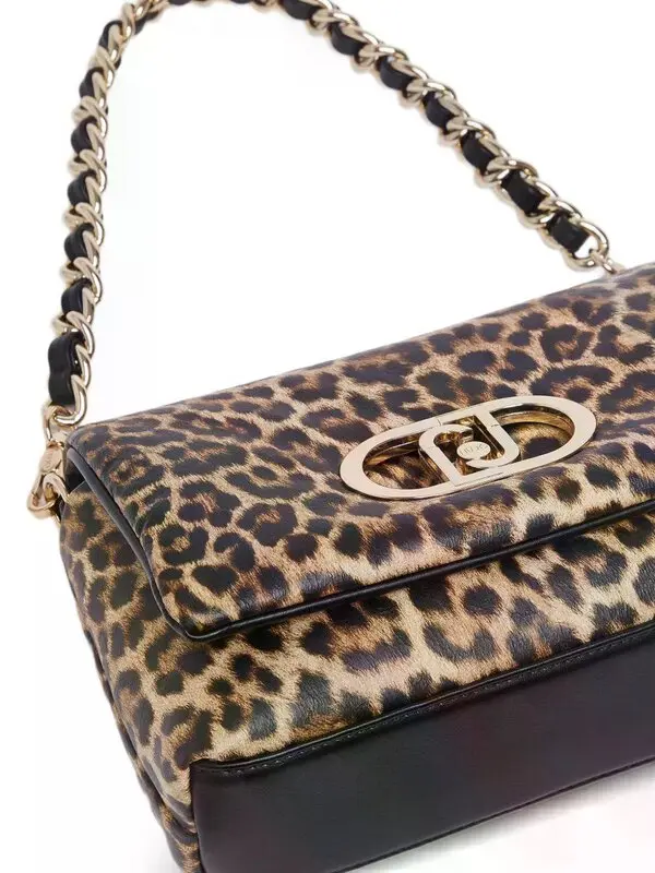 Liu Jo Animal-print Shoulder Bag With Chain Strap - Neutrals