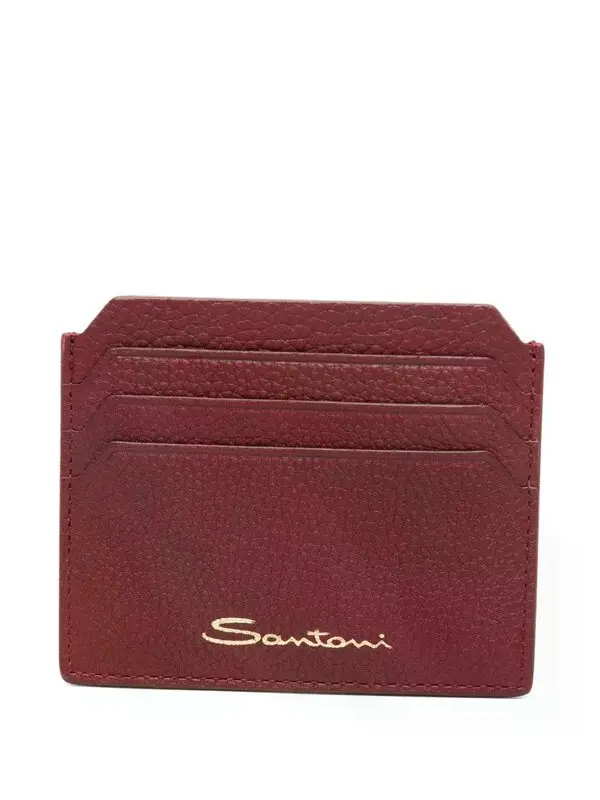 Santoni Logo-print Wallet - Red