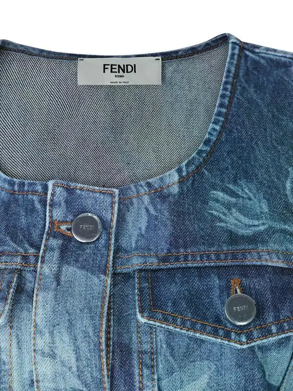 Fendi Floral-print Button-front Dress