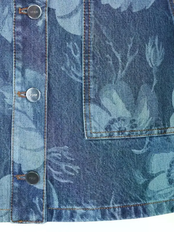 Fendi Floral-print Button-front Dress