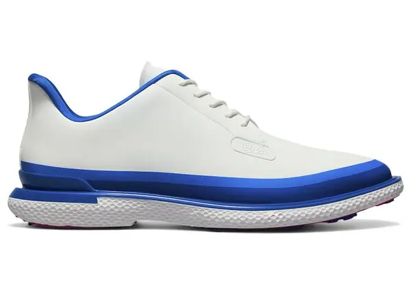 G/fore Gallivan2r Golf Shoe With Striped Detail - Snow/lisbon Blue