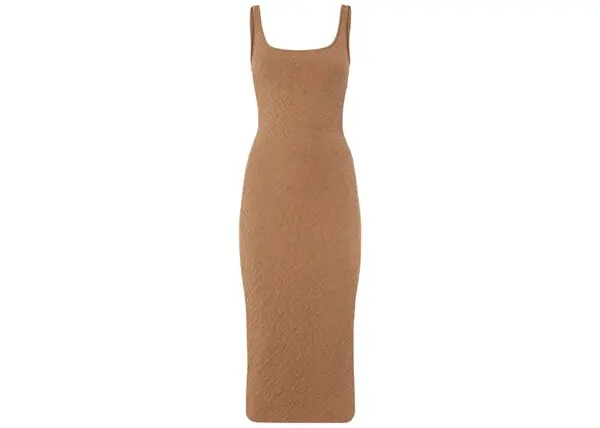 Fendi X Skims Embossed Midi Dress
