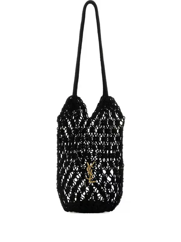 Saint Laurent Large Cassandre Open-work Bucket Bag