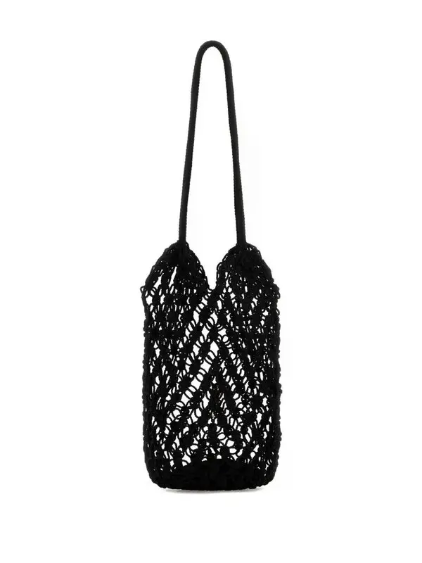 Saint Laurent Large Cassandre Open-work Bucket Bag