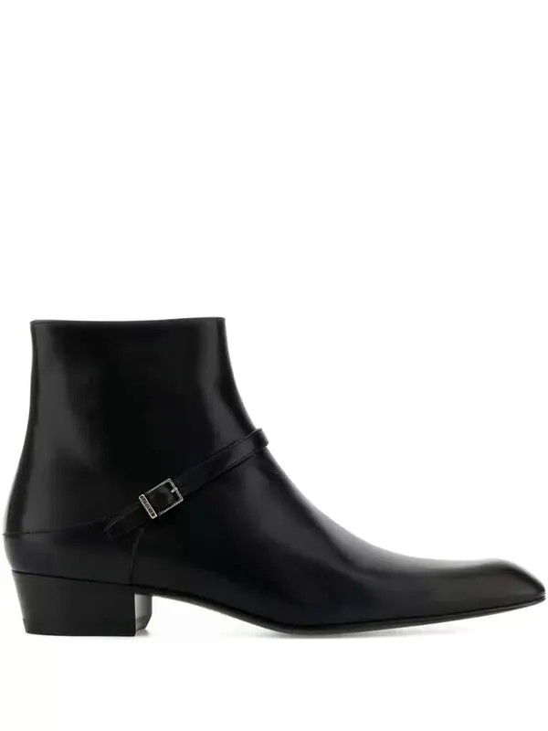 Saint Laurent 30mm Augustin Leather Ankle Boots