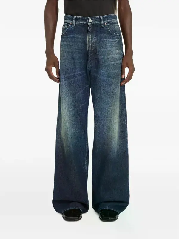 MAISON MARGIELA Faded Wide-leg Jeans - Blue